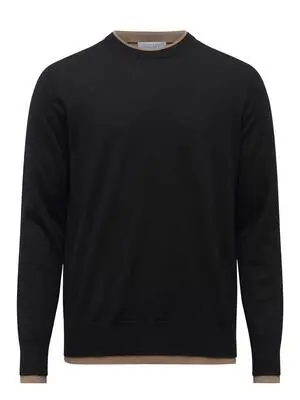 Gabriela Hearst Reversible Knit Sweater - Black/camel