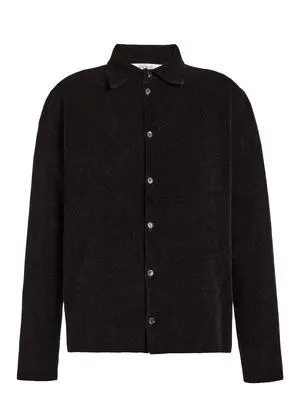 Gabriela Hearst Toynbee Knit Polo In Silk - Chocolate