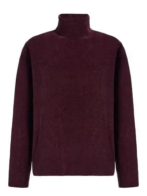 Gabriela Hearst Almoner Knit Turtleneck Sweater In Silk - Plum