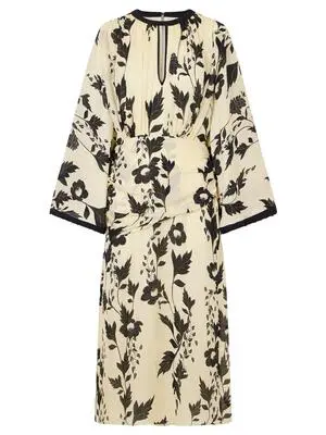 Johanna Ortiz Floral-print Silk-georgette Maxi Dress - Neutrals