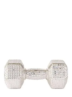 Judith Leiber Disco Crystal-embellished -tone Clutch - Silver