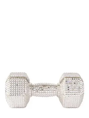 Judith Leiber Disco Crystal-embellished Clutch - Silver