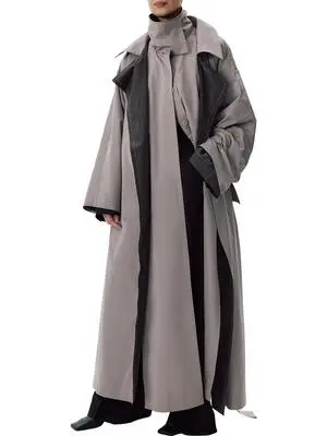 DI STAVNITSER Double Cotton-blend Trench Coat - Grey