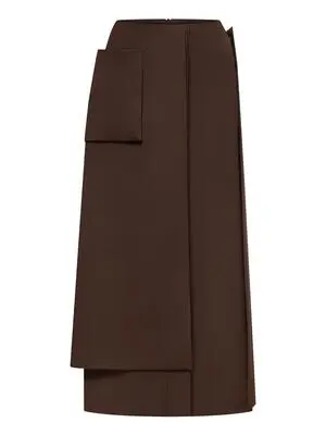 DI STAVNITSER Gentleman Wool Maxi Skirt