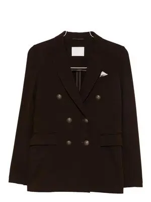 CIRCOLO 1901 Circolo 1901 Cotton Double-Breasted Jacket Brown