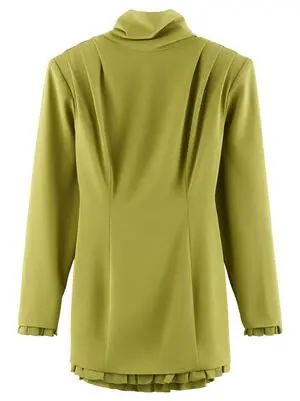 Arakii Draped High-neck Mini Dress - Olive