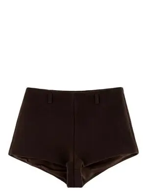 Arakii Tailored Wool Shorts - Brown
