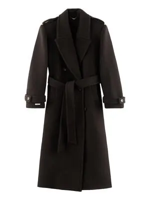 Arakii Signature Wool Coat - Brown