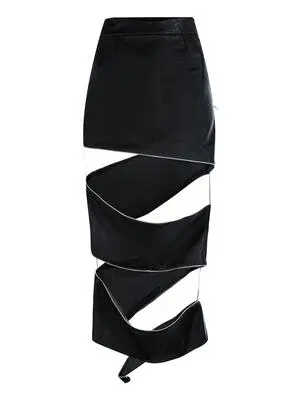 ÚCHÈ Spiral Zipper Pencil Skirt - Black