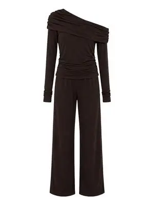 GIRL IN MIND Jay Wide Leg Trouser Brown
