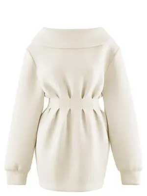 Arakii Wide Collar Mini Dress - Ivory