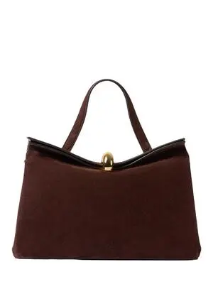 Jacquemus Valerie Top Handle Suede Bag - Brown