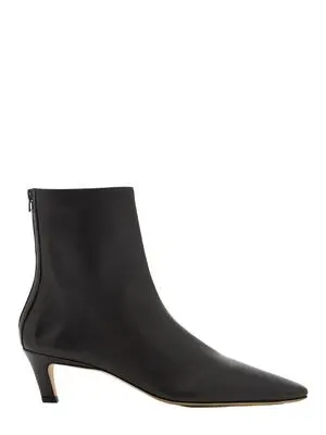 TOTEME Mid-heel Leather Ankle Boots - Brown