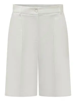 Pinko Pinko High-Waisted Bermuda Shorts Bianco