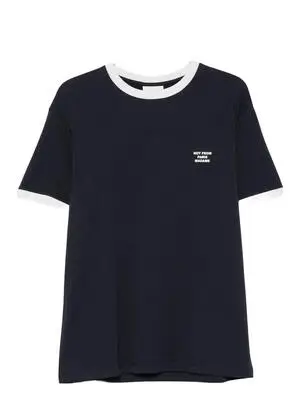 Drole De Monsieur Organic Cotton Graphic T-shirt For - Navy