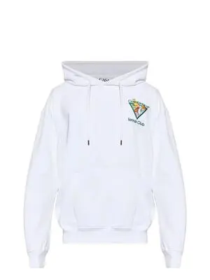 Casablanca Organic Cotton Loopback Hoodie - White