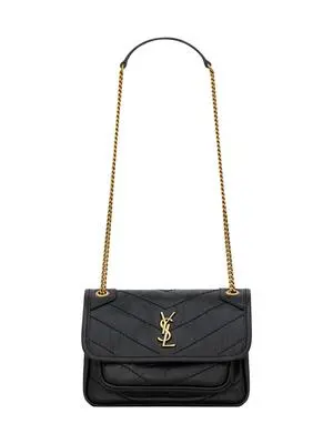Saint Laurent SAINT LAURENT Quilted Leather Shoulder Bag Nero