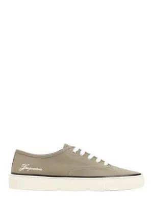 Jacquemus Le Fefe Embroidered Canvas Sneakers - Green
