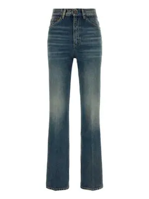 SAINT LAURENT Saint Laurent Clyde High-Rise Straight-Leg Pants