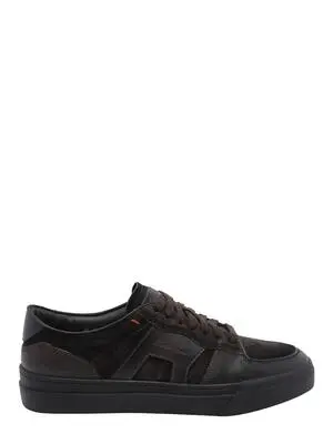 Santoni Suede Sneakers - Brown
