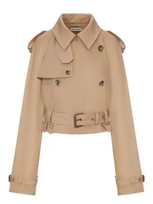 JW Anderson J.w.anderson Cropped Trench In Beige - Cream