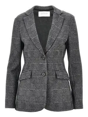 Harris Wharf London Check-print Blazer - Grey