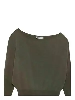 Simkhai Lavina Draped Off-shoulder Sweater - Green
