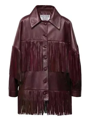 DANCASSAB Loretta Fringe-detailing Jacket - Red
