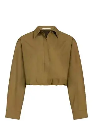 MARIE OLIVER Dallas Long-sleeve Polo Top - Green