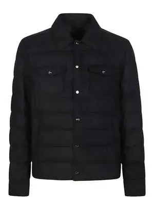 Herno Quilted Wool Jacket Black