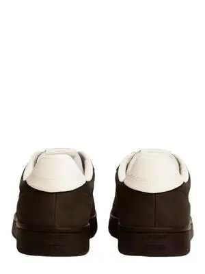 Tommy Hilfiger Logo-patch Perforated Low-top Sneakers - Brown