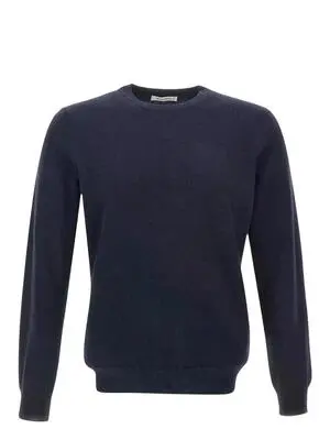 KANGRA Crew-neck Knitted Sweater - Blue