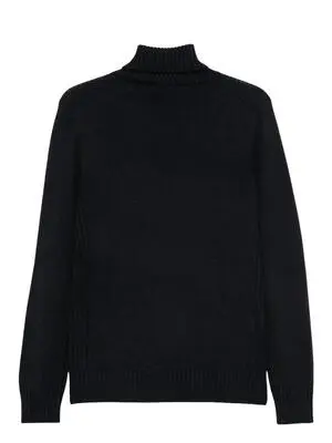 KANGRA Roll-neck Ribbed-trim Sweater - Blue