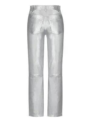 DANCASSAB Ruth Leather Trousers - Silver