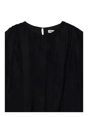 Simkhai Frida Draped Long-sleeve Top - Black