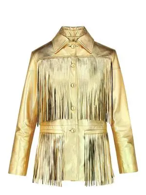 DANCASSAB Dixie Fringe-trim Jacket - Gold
