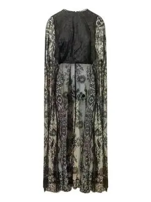 Zimmermann Valiant Lace Caped Top - Black