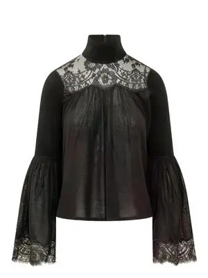 Zimmermann Valiant Lace Blouse - Black