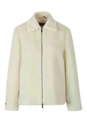 Peserico Zip-up Faux-fur Jacket - Neutrals