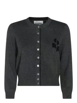 MARANT ETOILE Lona Logo-embroidered Cardigan - Grey