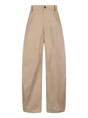 CROQUIS Curved-leg Oversized Trousers - Neutrals