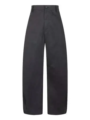 CROQUIS Patch-pocket Wide-leg Trousers - Black
