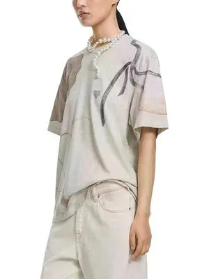 JNBY Abstract-print T-shirt - Neutrals