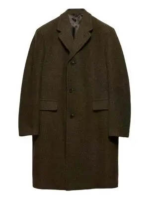 PRADA Single-Breasted Wool Coat