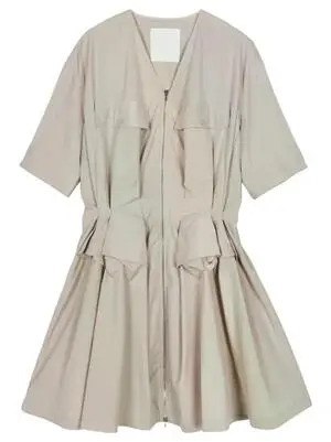 JNBY Draped-waist Short-sleeve Mini Dress