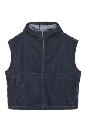 CROQUIS Hooded Oversized Vest - Blue