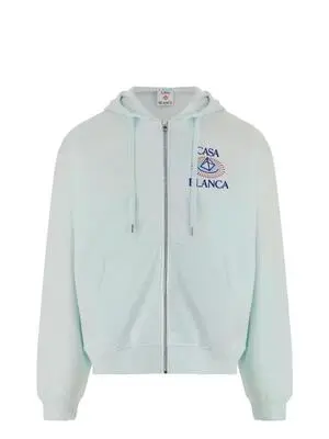 Casablanca Celestial Pyramid Zip-up Hoodie - Blue