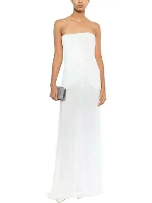 ALEX PERRY Strapless Corseted Bodice Gown