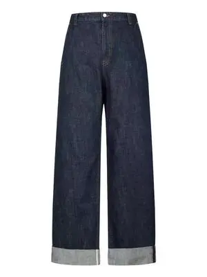 JNBY Straight-leg Turned-up Jeans - Blue