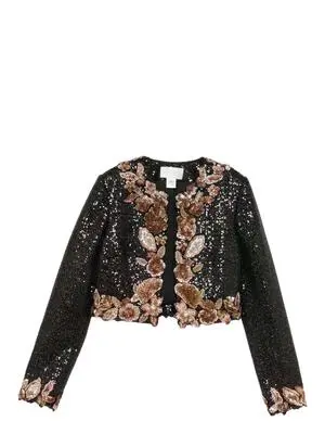 PAMELLA ROLAND Pamella Roland Sequined Cropped Jacket